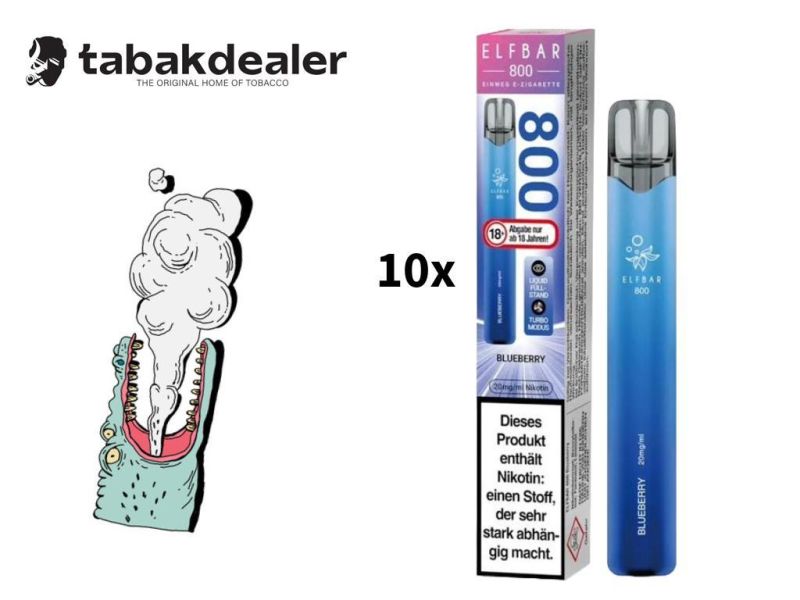 10x Elf Bar 800 Cherry beim Tabakdealer online