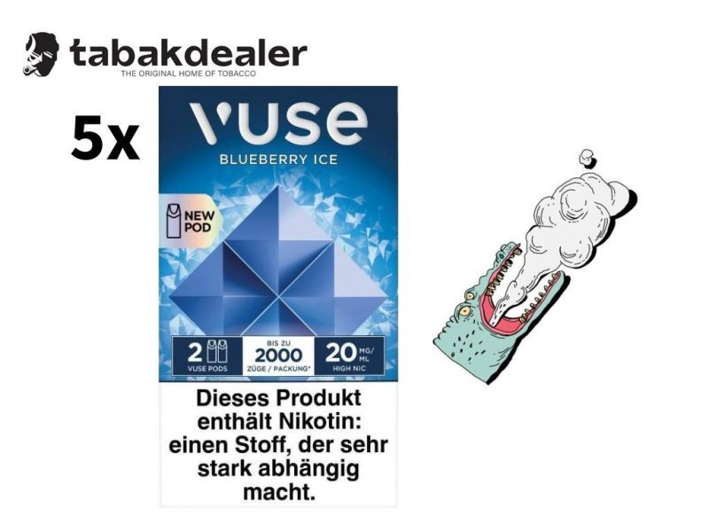 10x Vuse Pro Cap Blueberry Ice 20mg beim Tabakdealer online